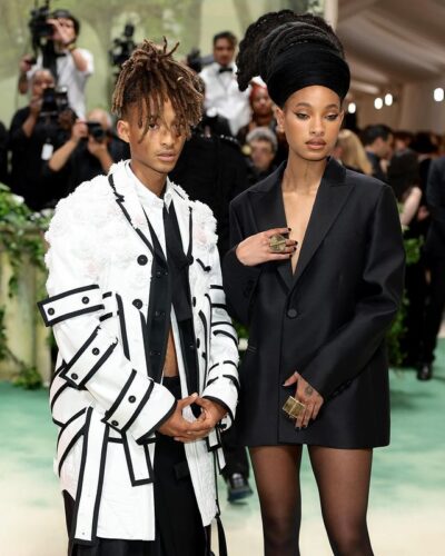 Willow Smith in Dior and Jaden Smith in Thom Browne at the 2024 Met Gala